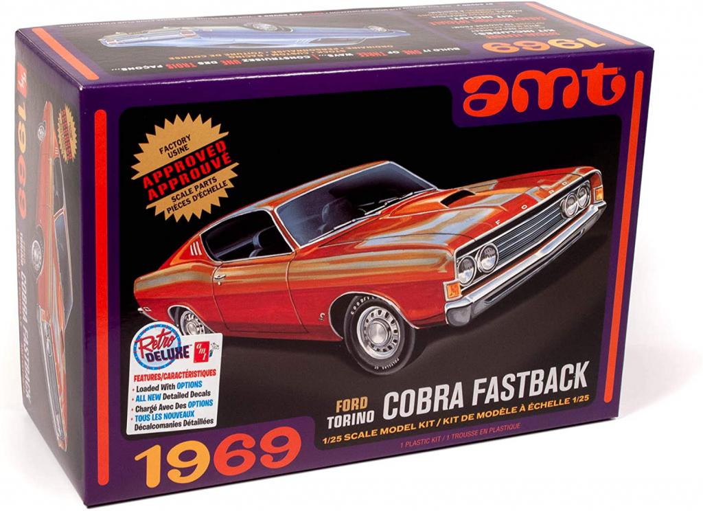 1969 Ford Torino Cobra Fastback 1:25 Model Kit