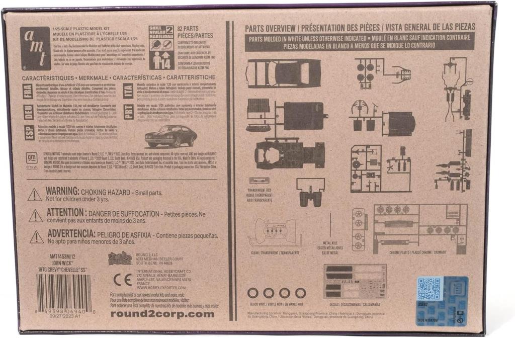 1970 Chevy Chevelle SS 'John Wick' 1:25 Model Kit