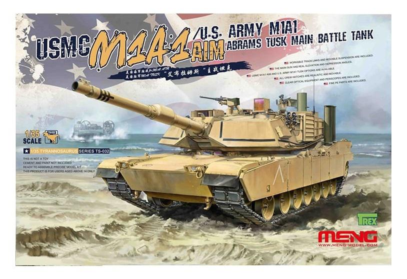 US Army M1A1 Abrams Tusk Main Battle Tank 1:35 Model Kit
